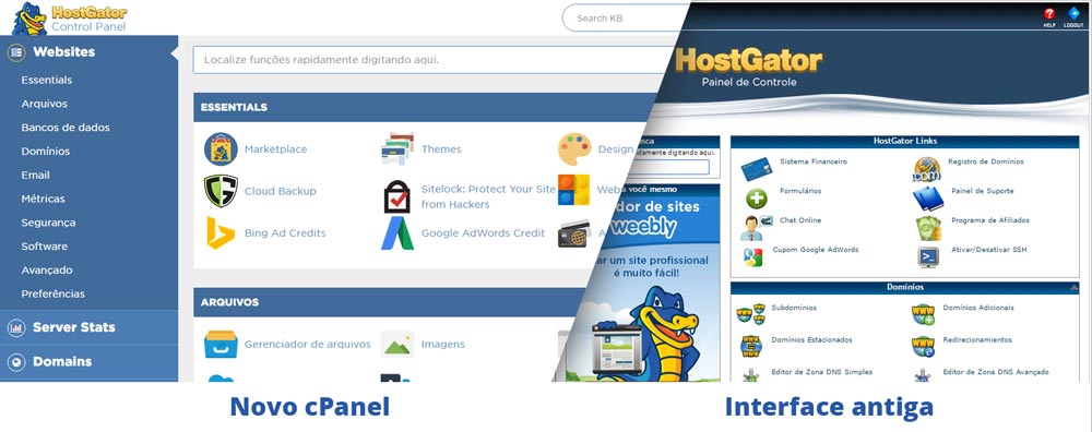 Novo cPanel HostGator é lançado - Tudo sobre Hospedagem de Sites